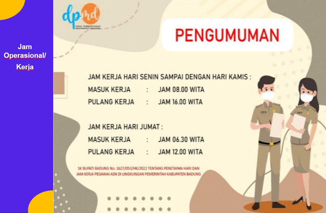 Jam Operasional/Kerja Pegawai | Dpmd Badung